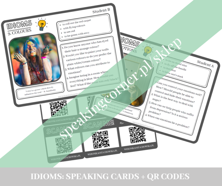 IDIOMS SPEAKING CARDS ONLINE LESSONS speakingcorner.pl