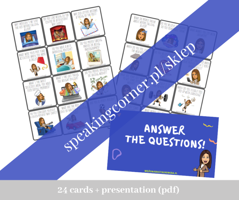 Bitmoji - Warm- up Questions - Speaking Corner