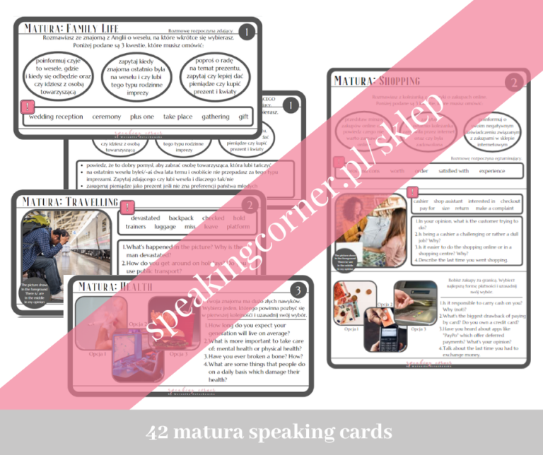 MATURA Speaking Cards - Speaking Corner