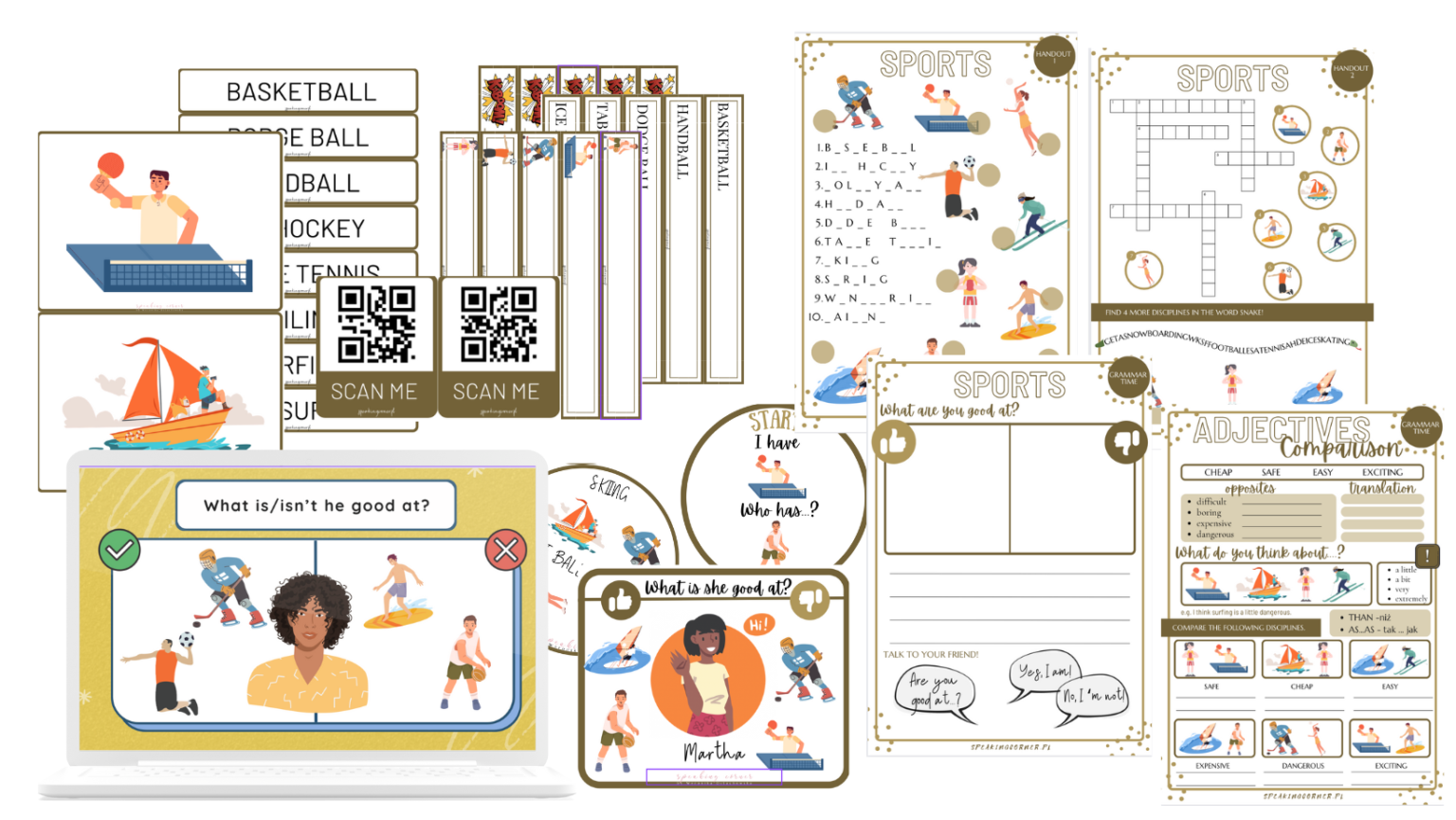 [FREEBIE] Sports GAMES PACK + comparisons - Speaking Corner