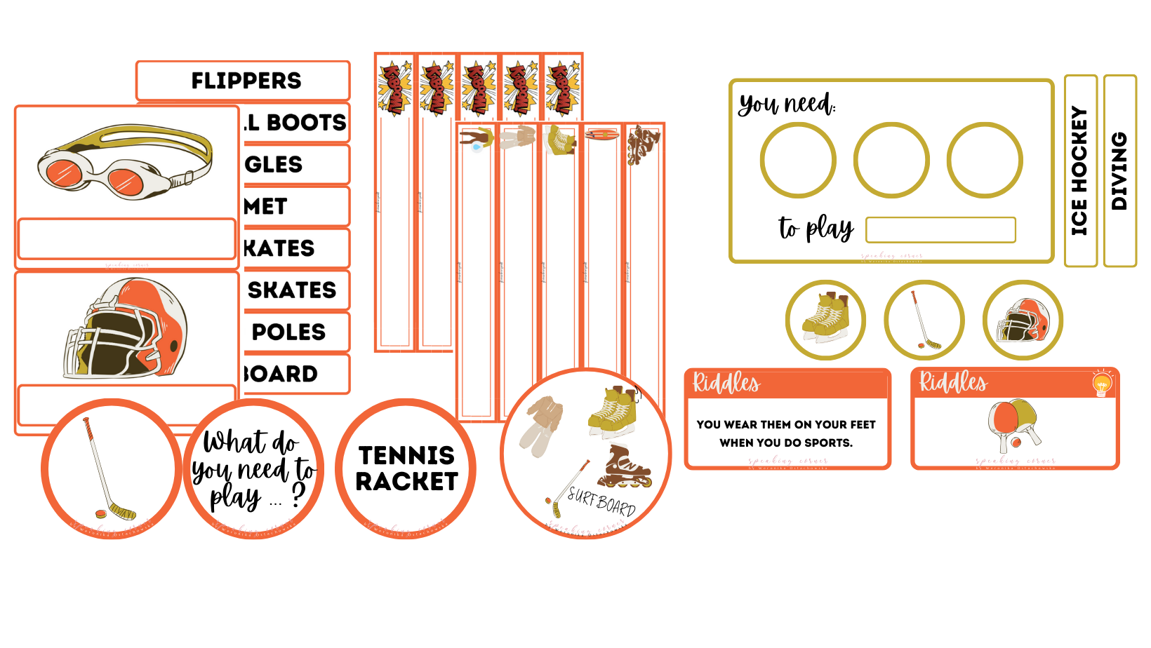 [FREEBIE] Sports Equipment GAMES PACK - Speaking Corner
