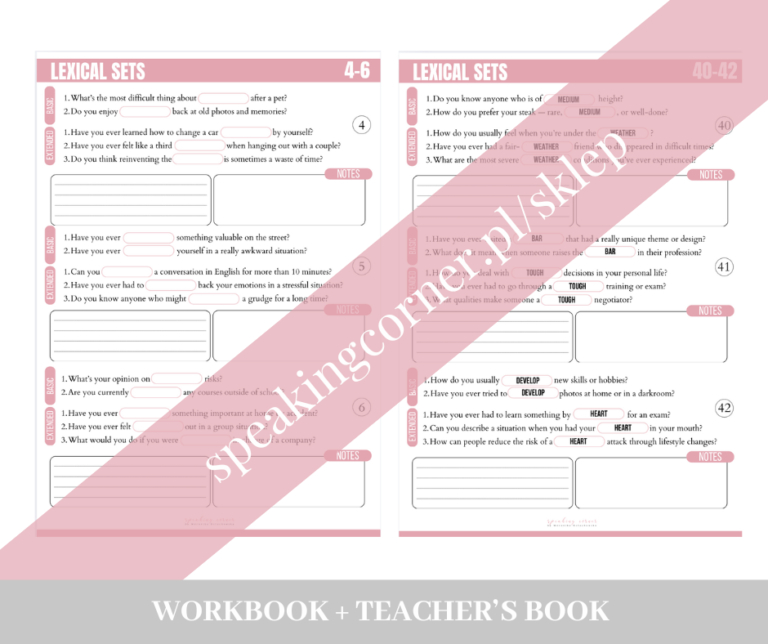 LEXICAL SETS Matura + ebook - Speaking Corner