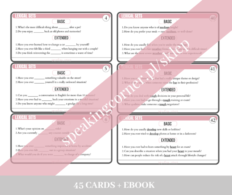 LEXICAL SETS Matura + ebook - Speaking Corner